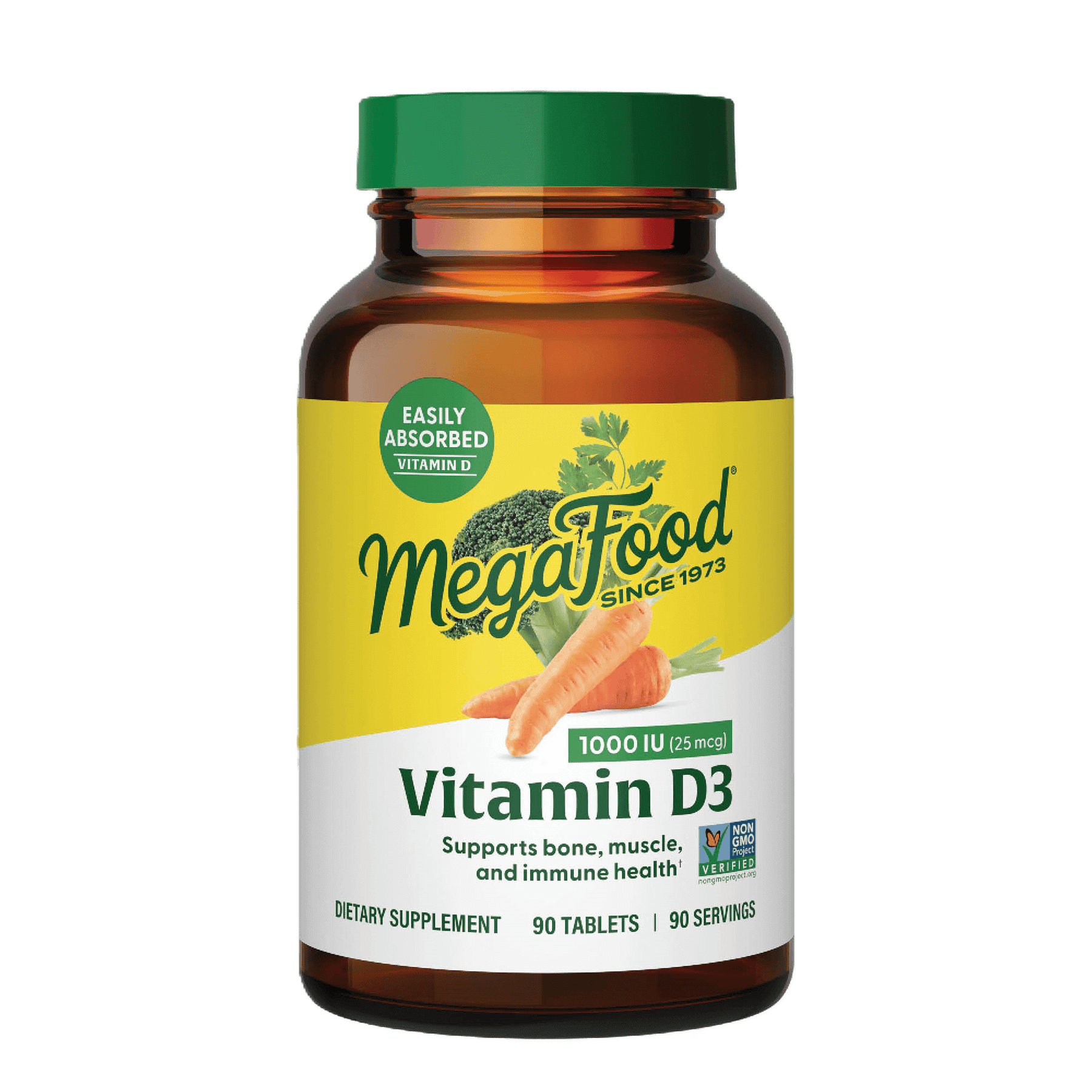 Vitamin D3 1000 IU (25 mcg) | MegaFood | Immune Health Supplement
