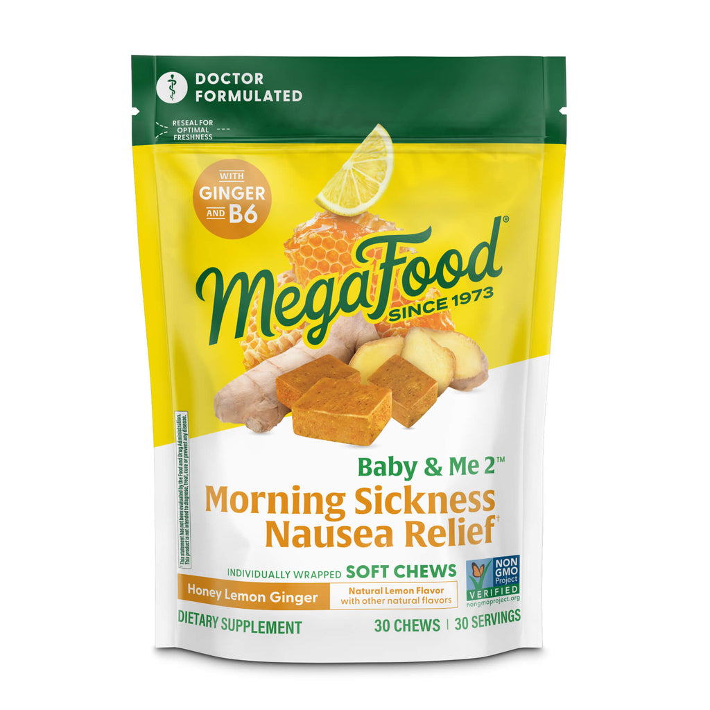 Morning Sickness Nausea Relief Vitamins with Ginger & Vitamin B6 | MegaFood