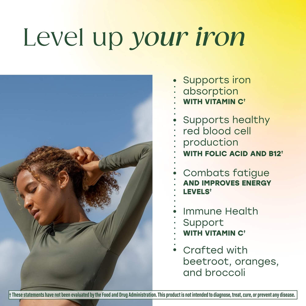 Blood Builder Mini Iron Vitamins | Small Vegan Iron Supplement | MegaFood
