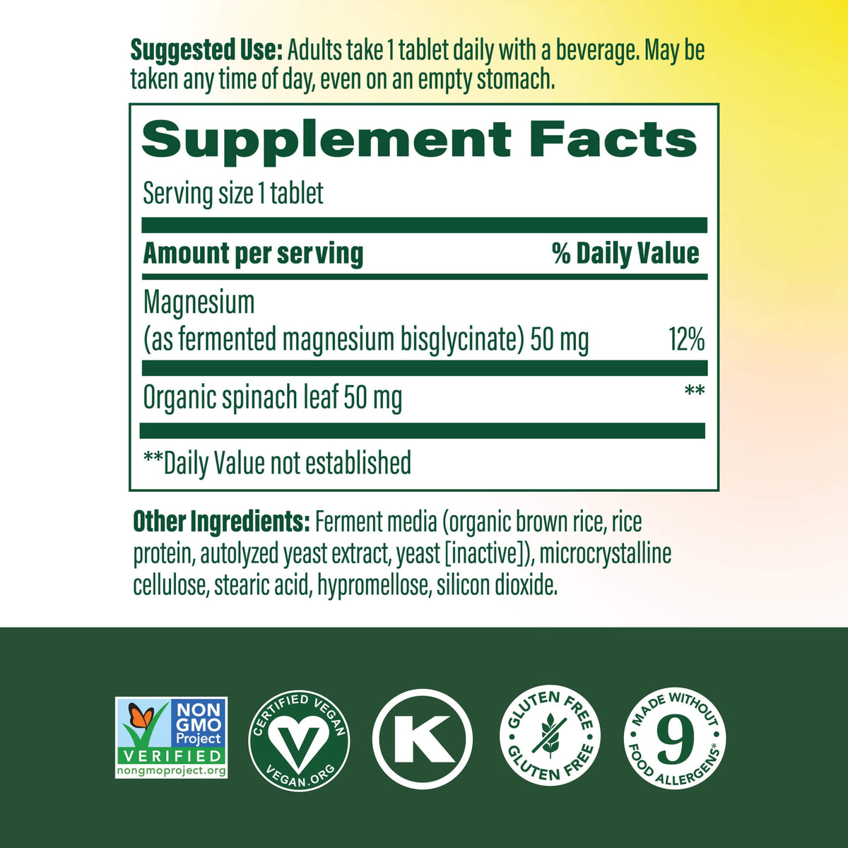 Magnesium Supplement | Magnesium Pills 50 mg | MegaFood