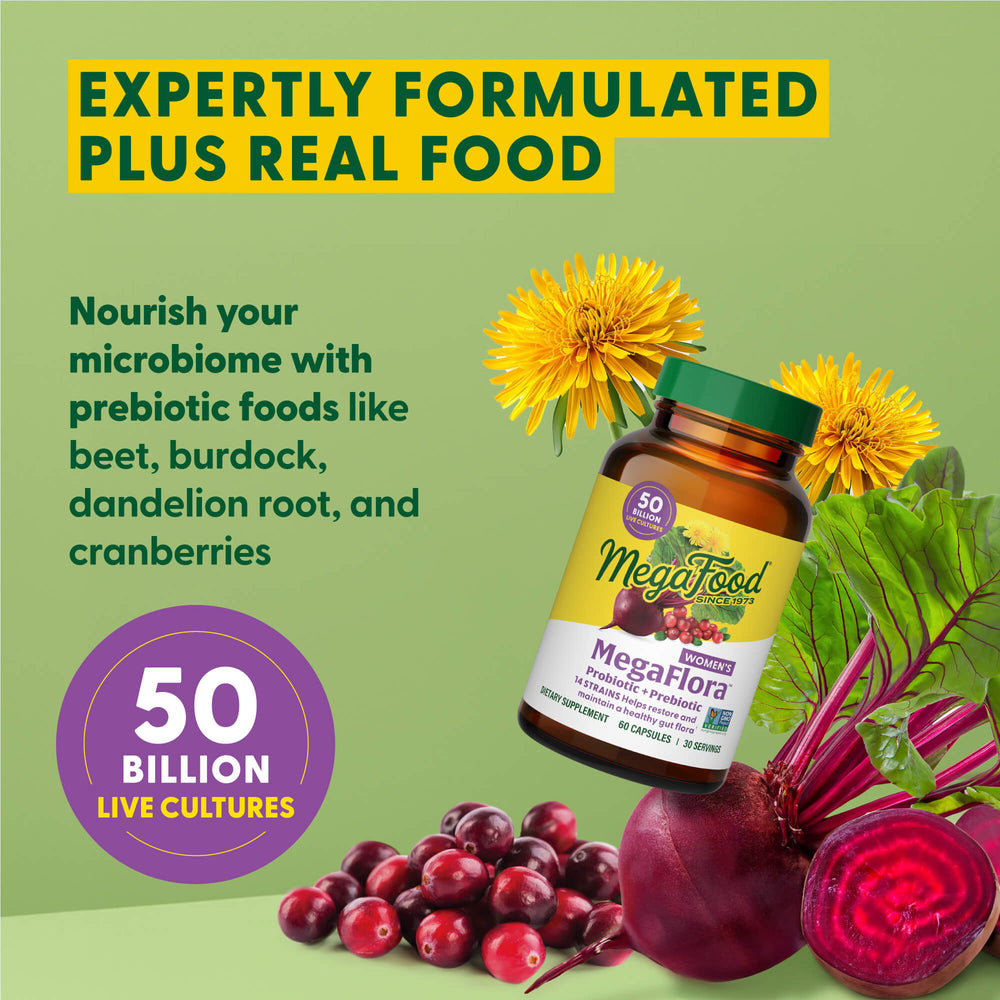 MegaFlora® Women's Probiotic + Prebiotic | 14 Strains - 50 Billion Live ...