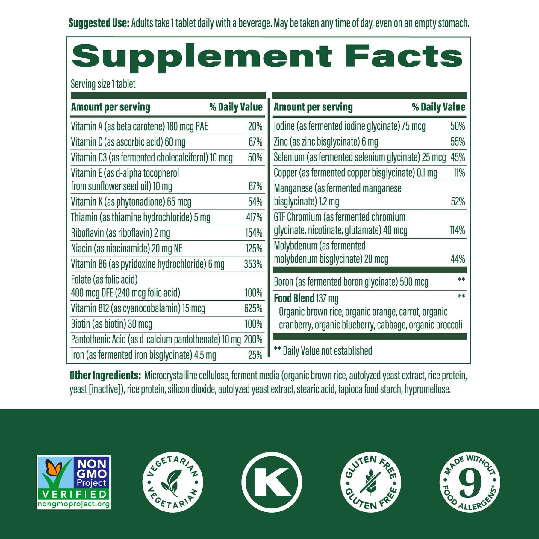 One Daily Multivitamin: Daily Vitamin | MegaFood