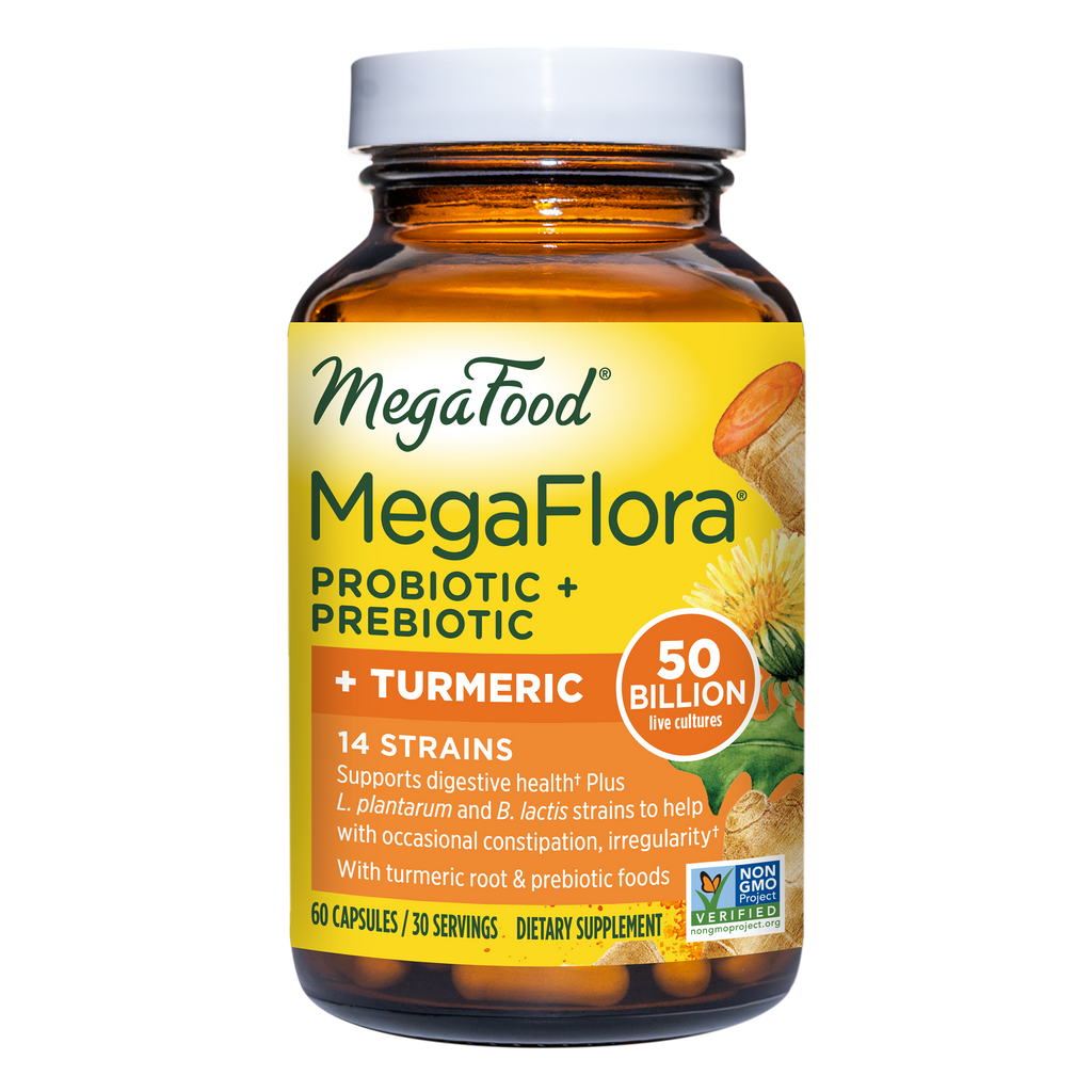 MegaFlora® Probiotic + Prebiotic with Turmeric - 14 Strains - 50 Billi